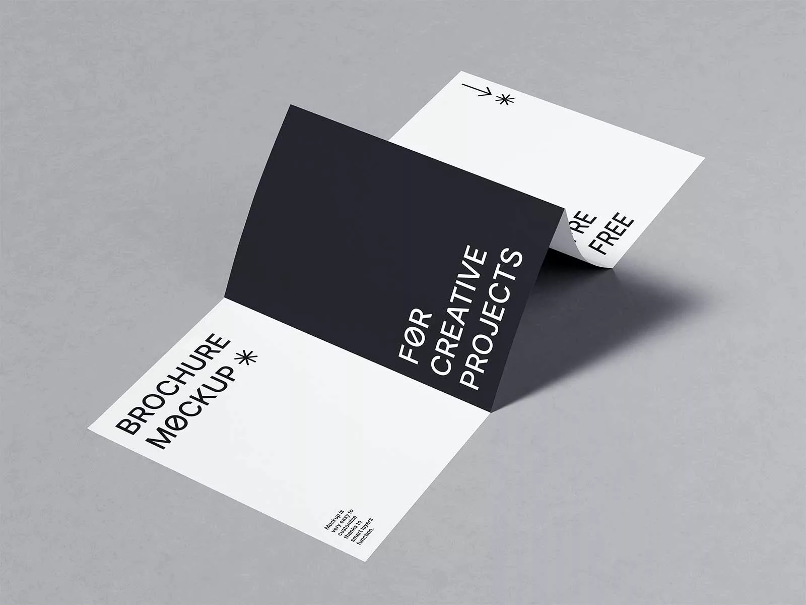 Folded Brochure Mockup PSD | Free Mockup