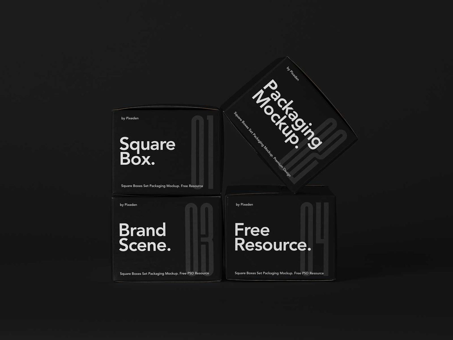 Square Box Mockups | Free Mockup