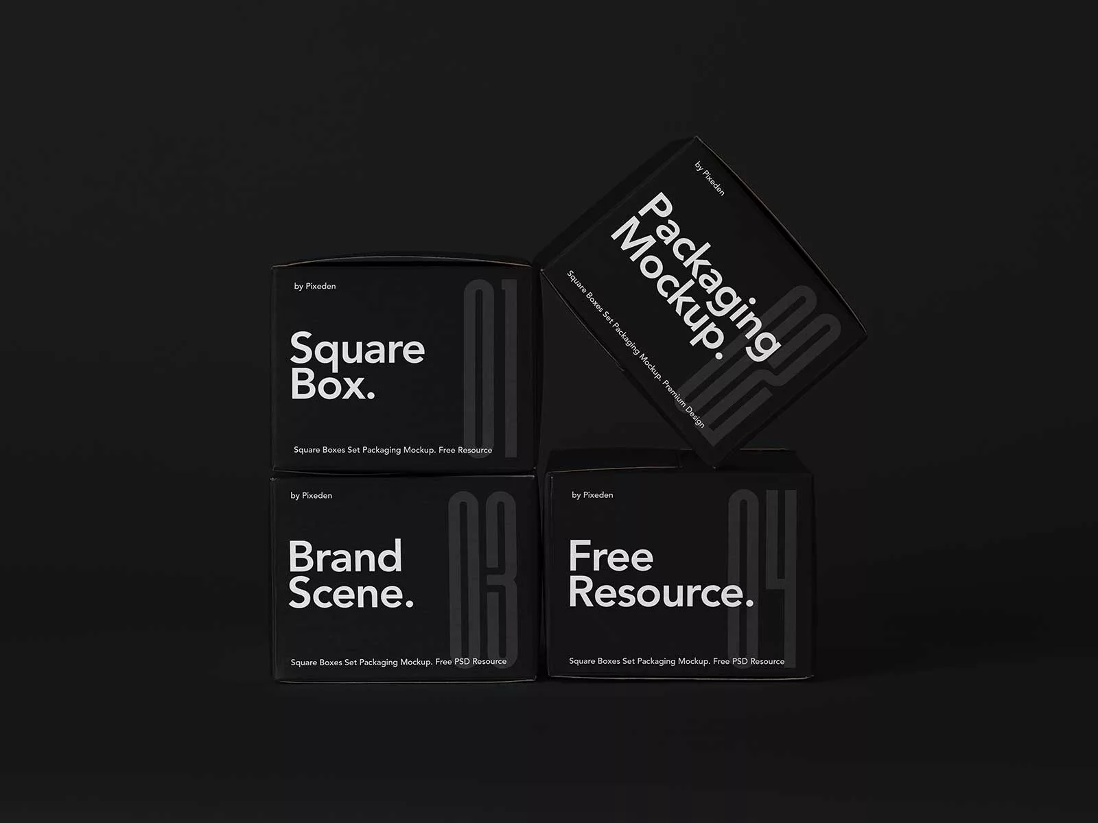 Square Box Mockups | The Free Mockup