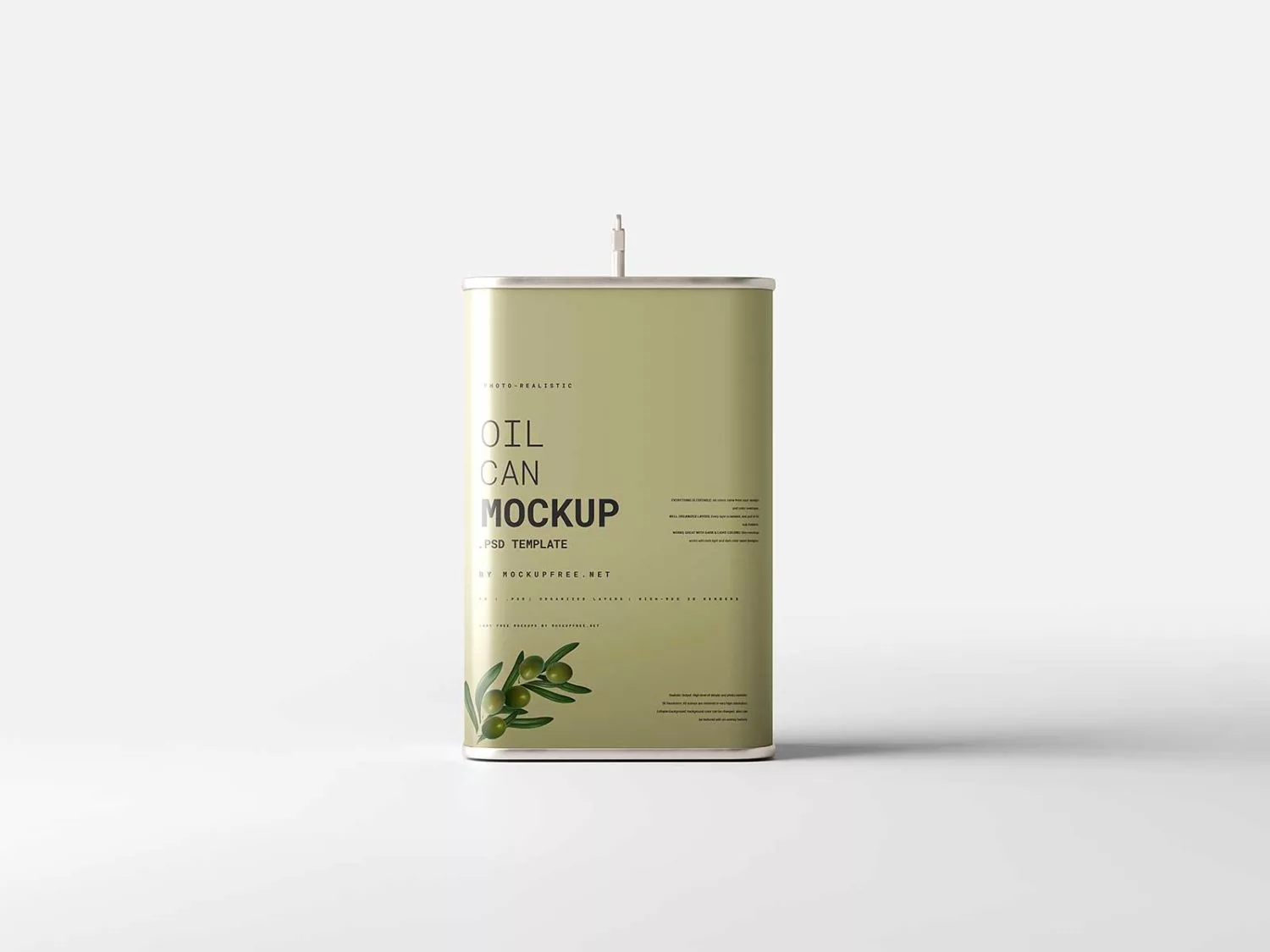 Oil Can Mockups PSD | The Free Mockup