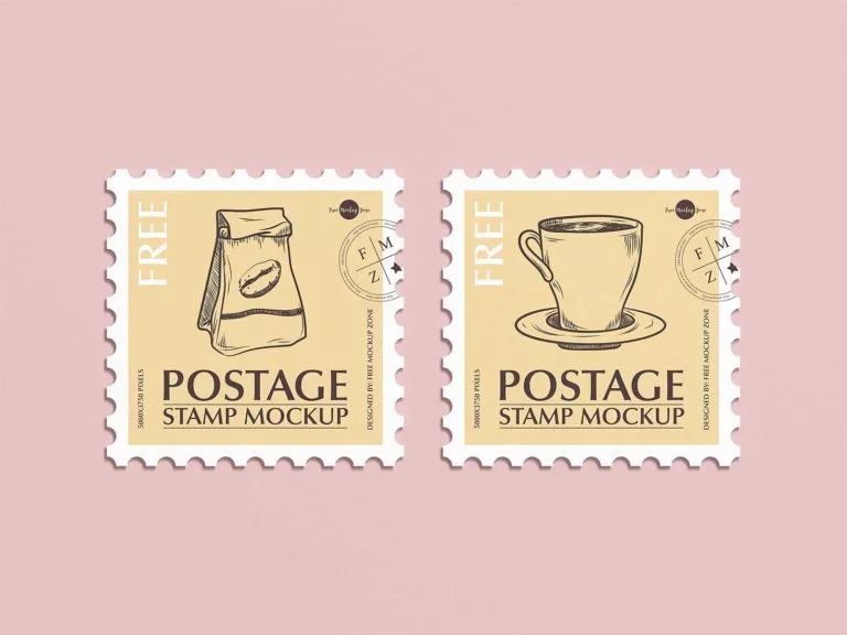 Postage Stamp Mockup | The Free Mockup