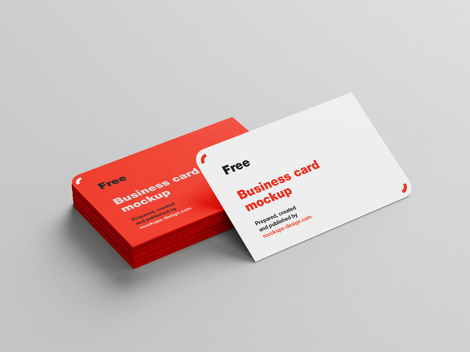 Rounded Corner Business Card Mockups | Free Mockup