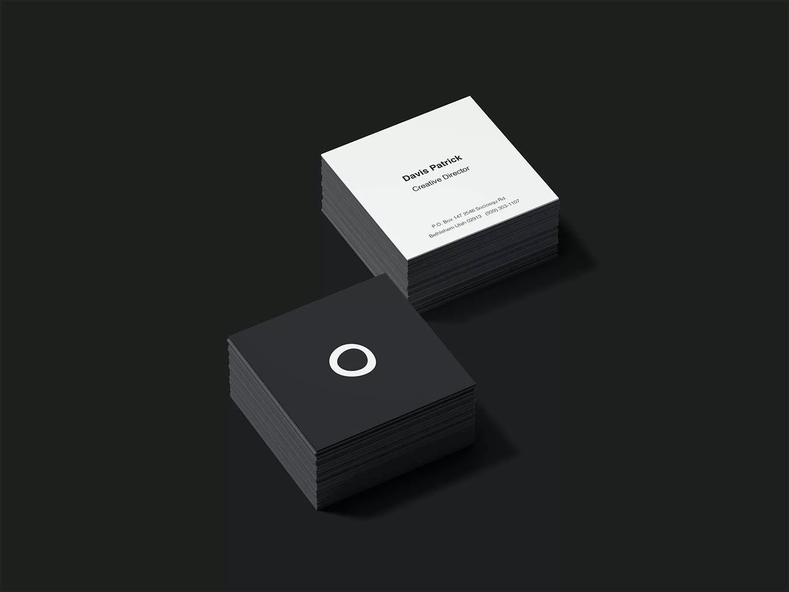 Square Business Card Mockup | The Free Mockup