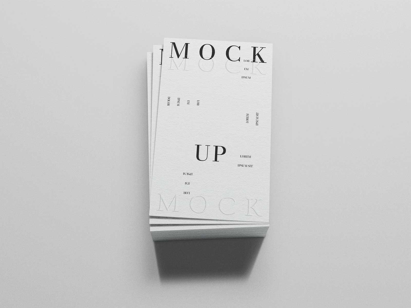 Vertical Business Card Mockup