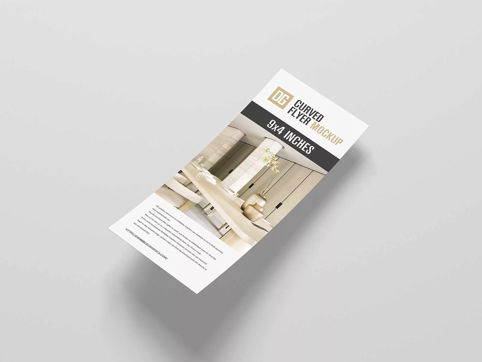 Curved Flyer Mockup | The Free Mockup