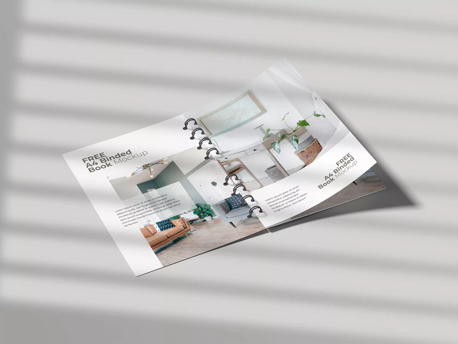 Free A4 Binded Catalog/Book Mockup PSD | The Free Mockup