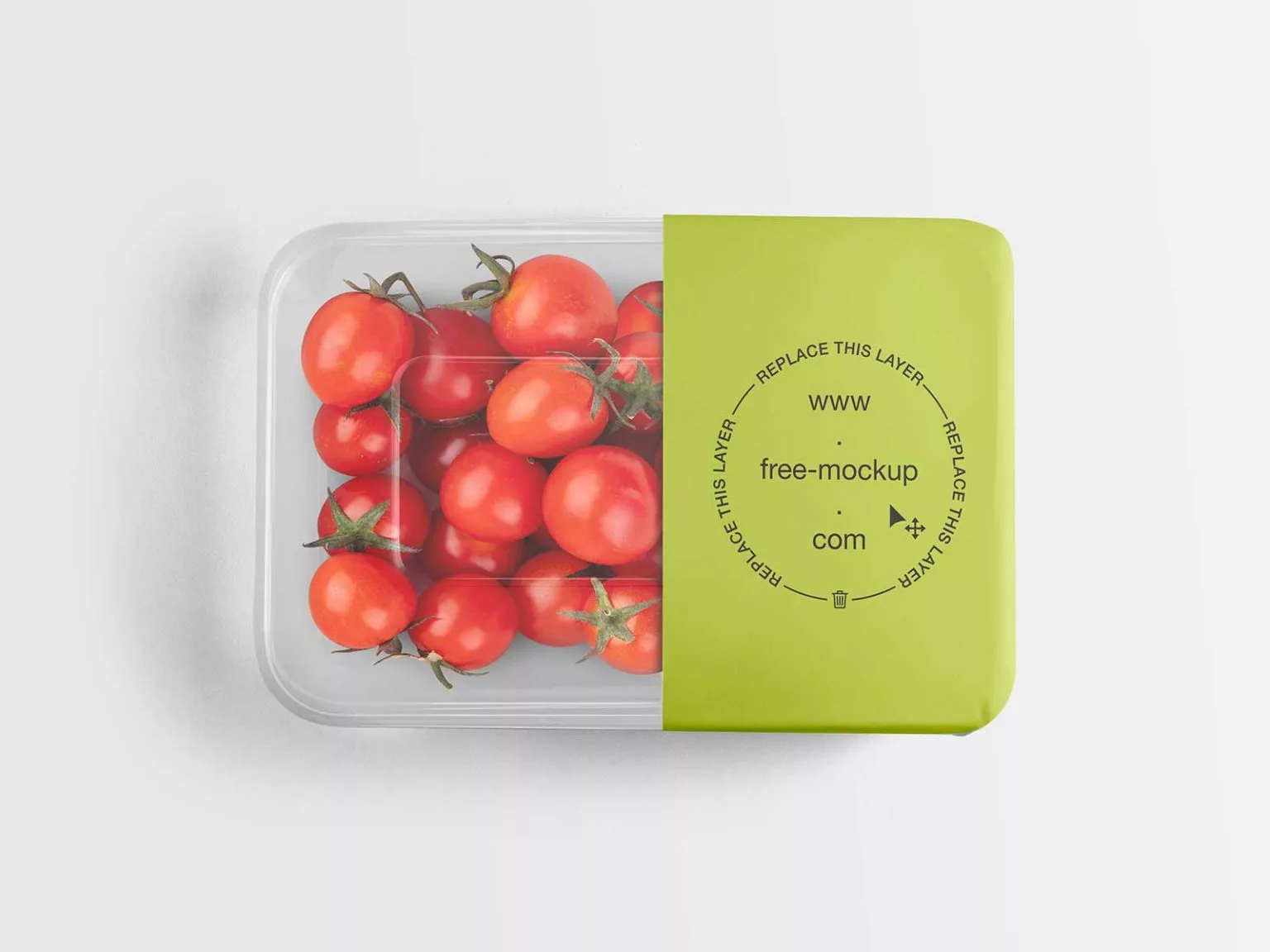 Food Container Mockup Filled with Tomato | The Free Mockup