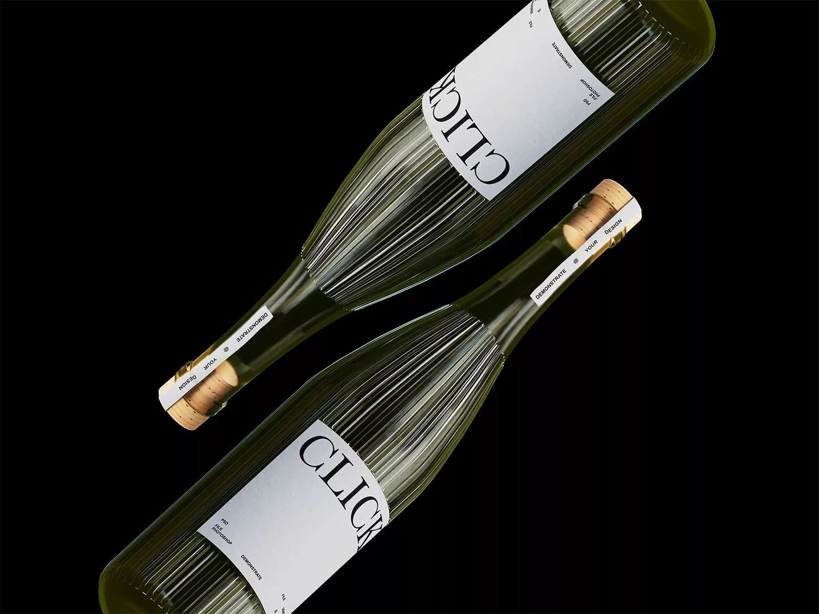 Free Wine Bottle Mockup | The Free Mockup