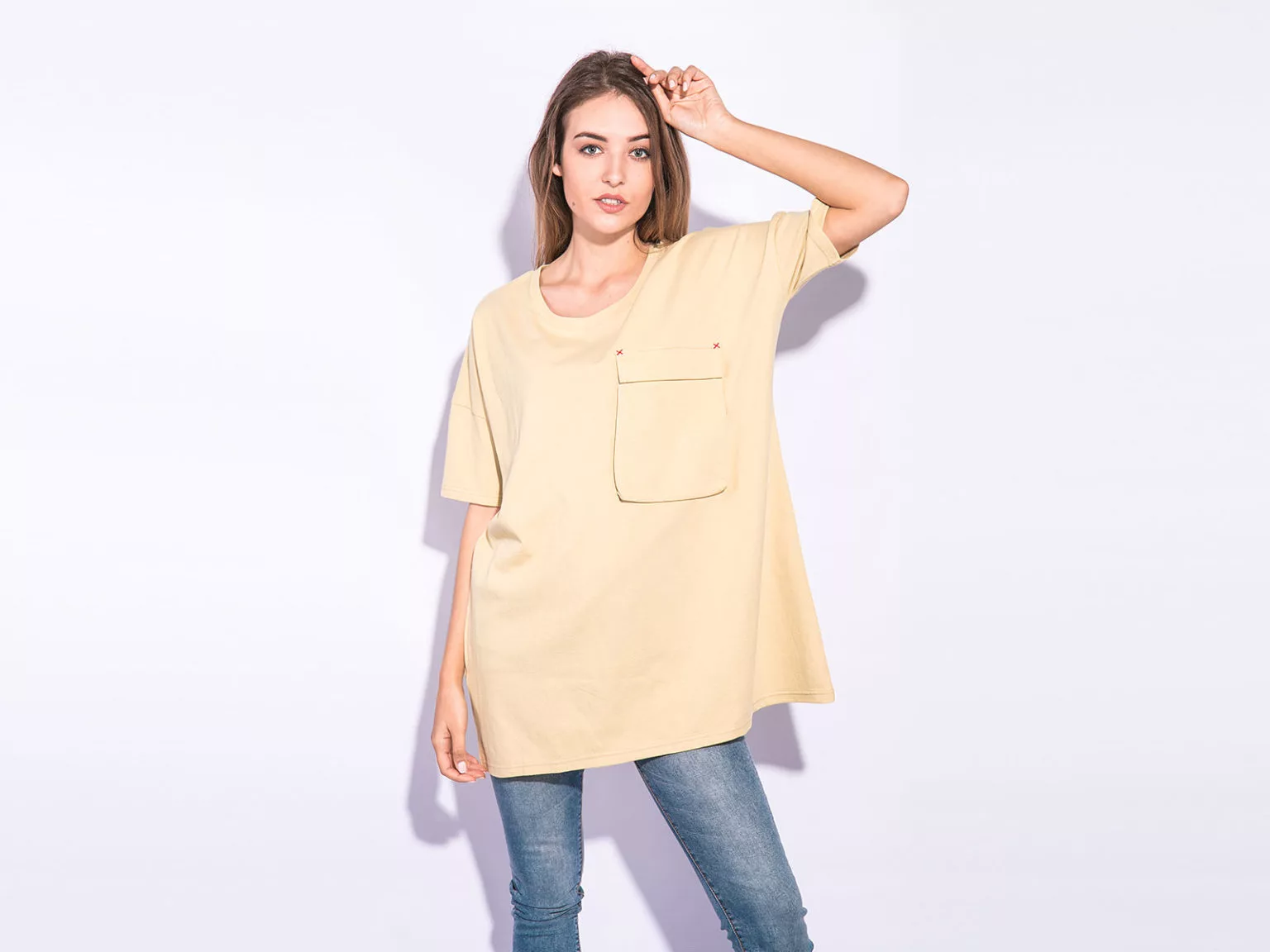 Free Woman Oversize T-shirt Mockup | The Free Mockup Free Woman Oversize T-shirt Mockup | The Free Mockup