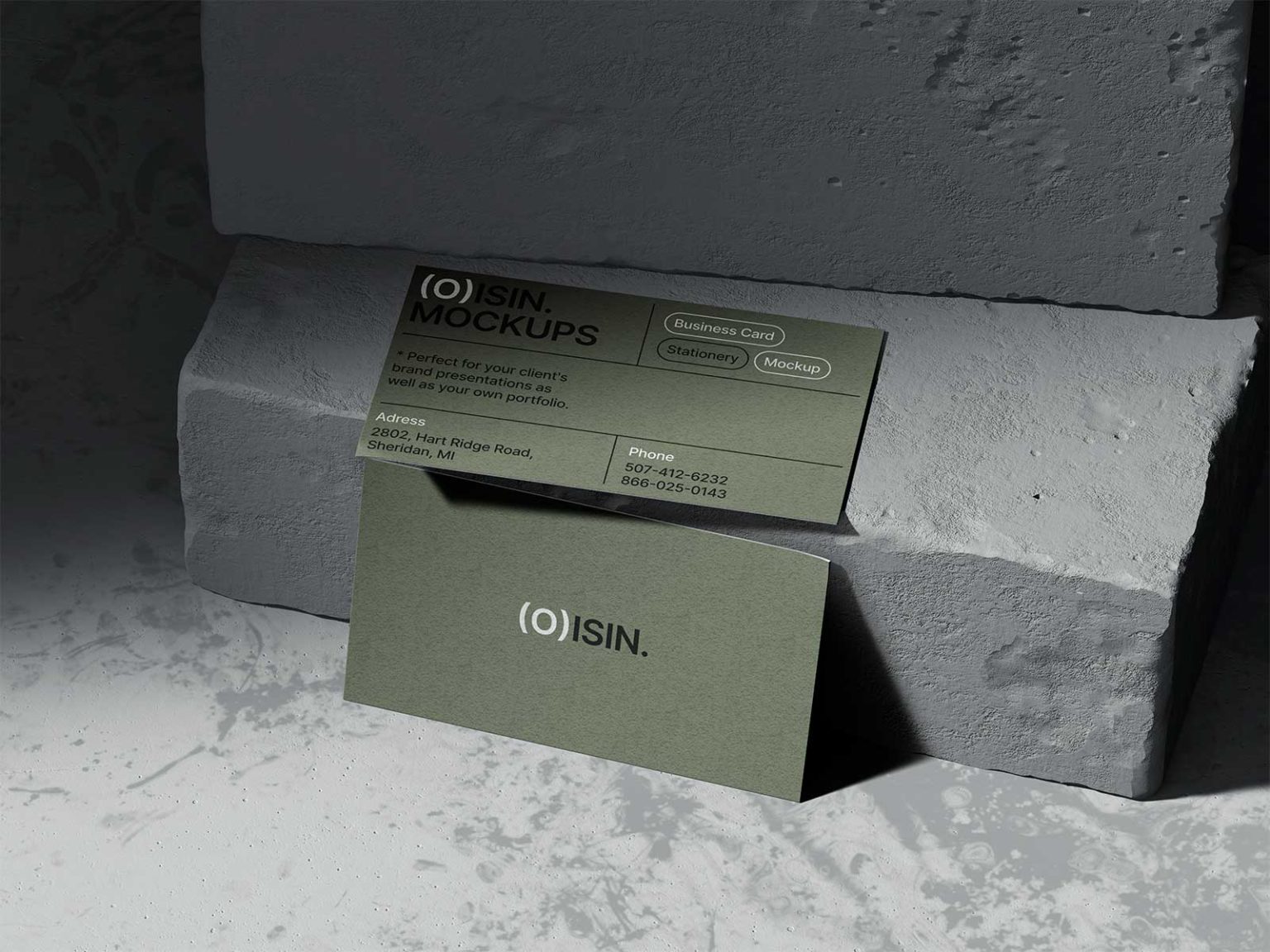 Realistic Business Card Mockup | Free Mockup