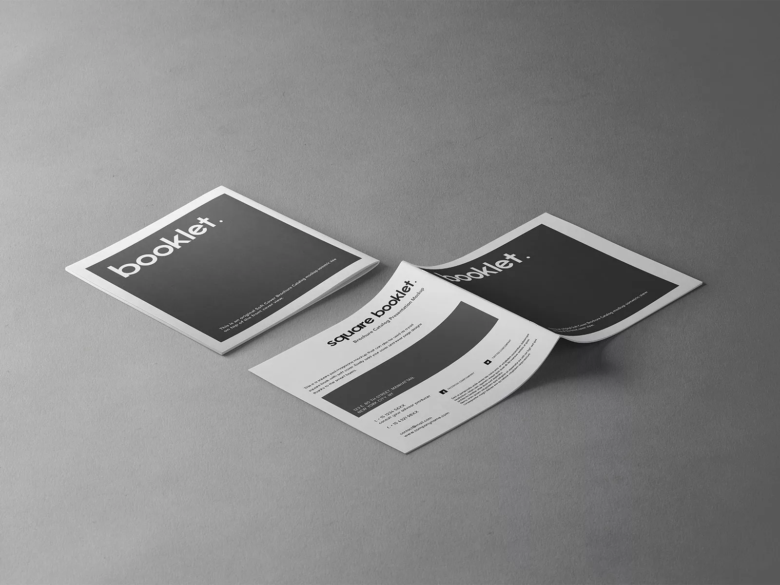 Square Brochure Cover Mockup | The Free Mockup