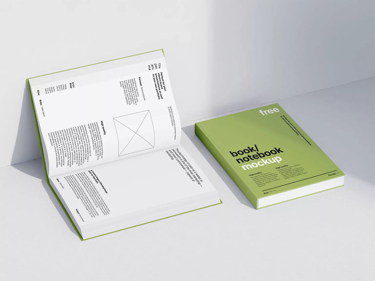 Open & Closed Book Mockups | The Free Mockup