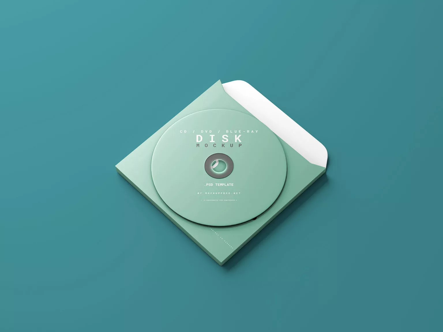 CD/DVD/Blue-Ray Disc Mockup with Box | The Free Mockup
