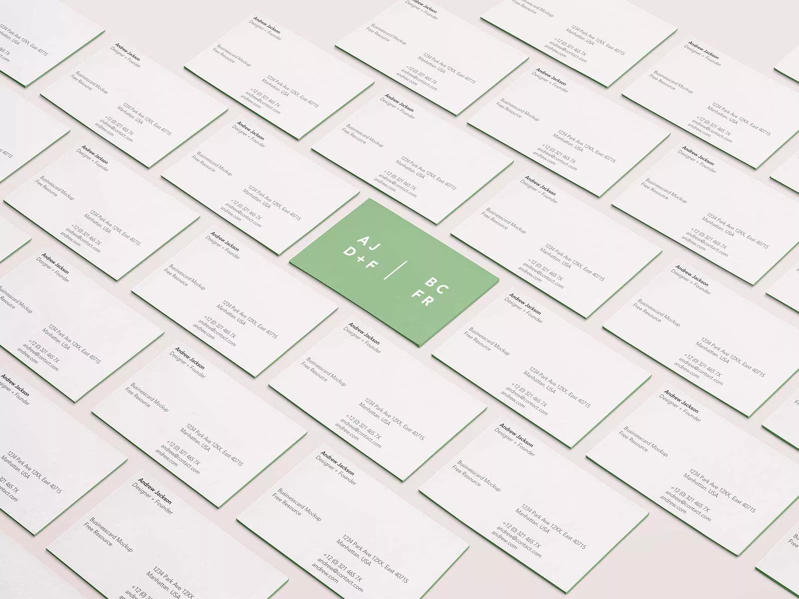 Business Card Mockup Grid (PSD) | The Free Mockup