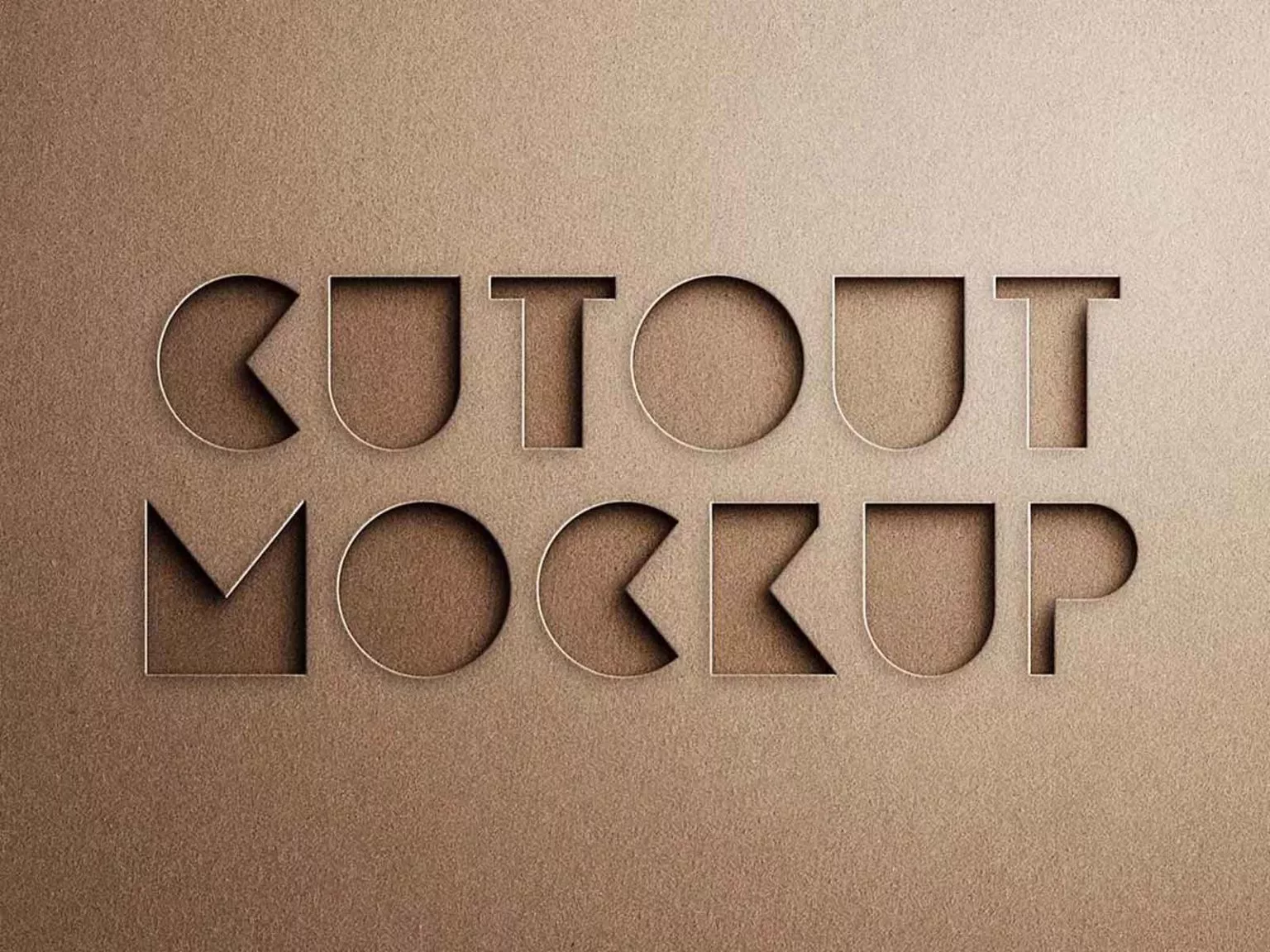 Craft Paper Cut Out Logo Mockup | The Free Mockup