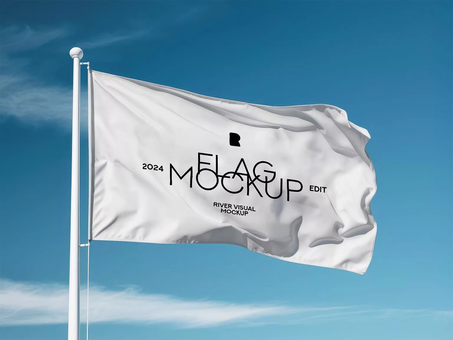 Flag Mockup PSD | The Free Mockup