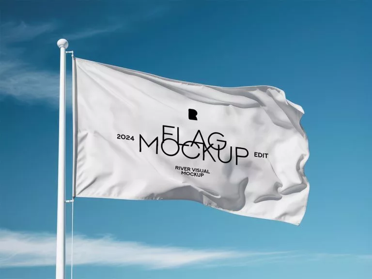 Flag Mockup PSD