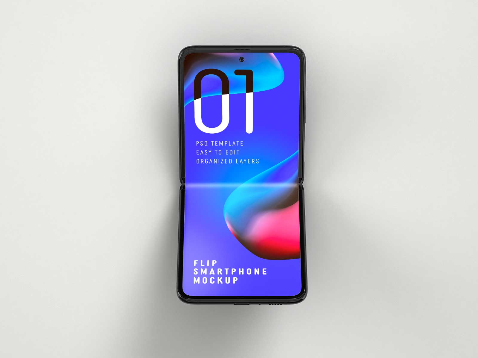 Galaxy Flip Smartphone App Mockup | Free Mockup