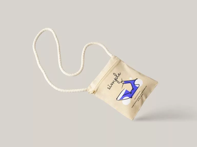 Linen Shoulder Bag Mockup | The Free Mockup