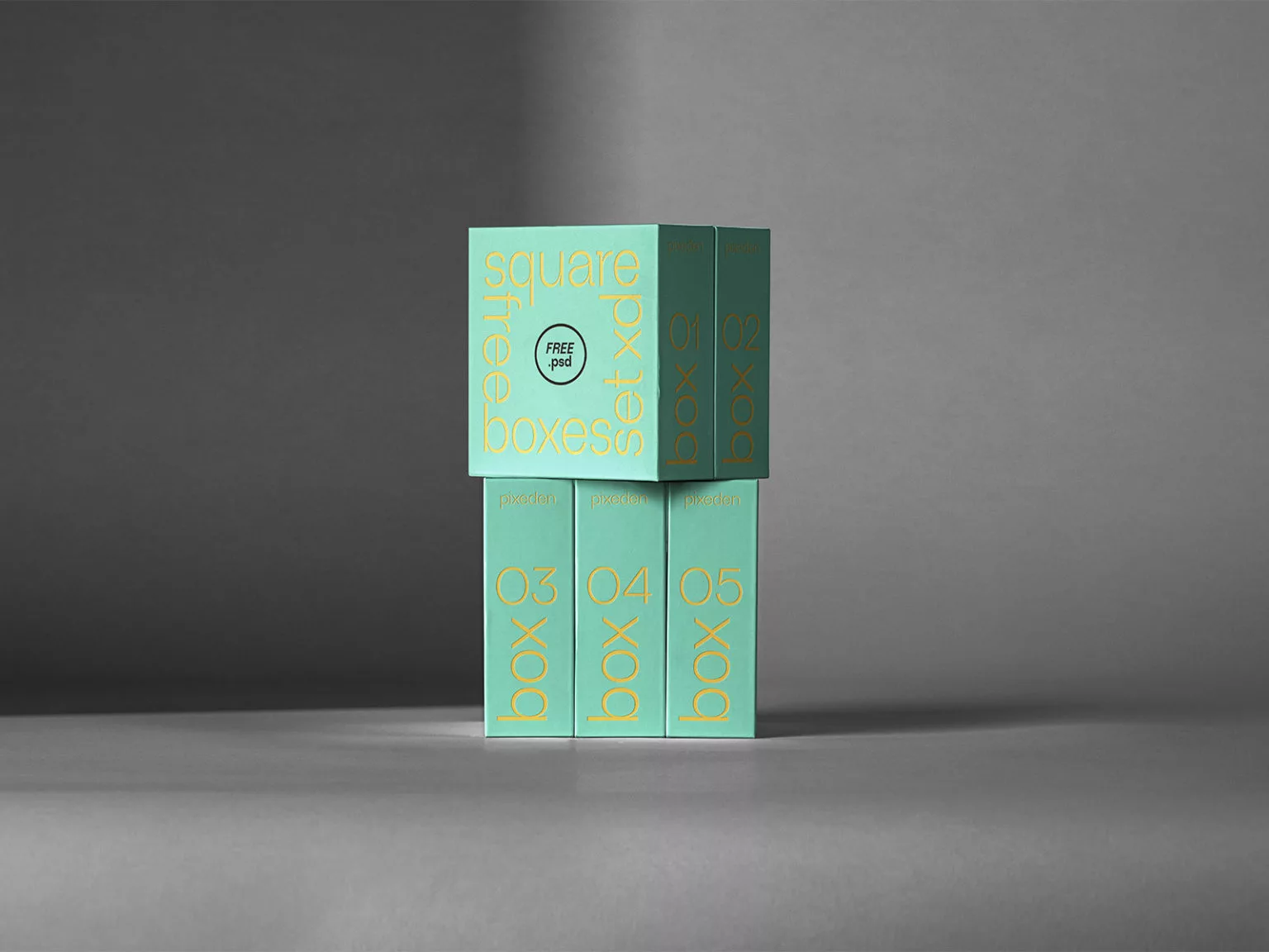 Nested Square Boxes Mockup | The Free Mockup