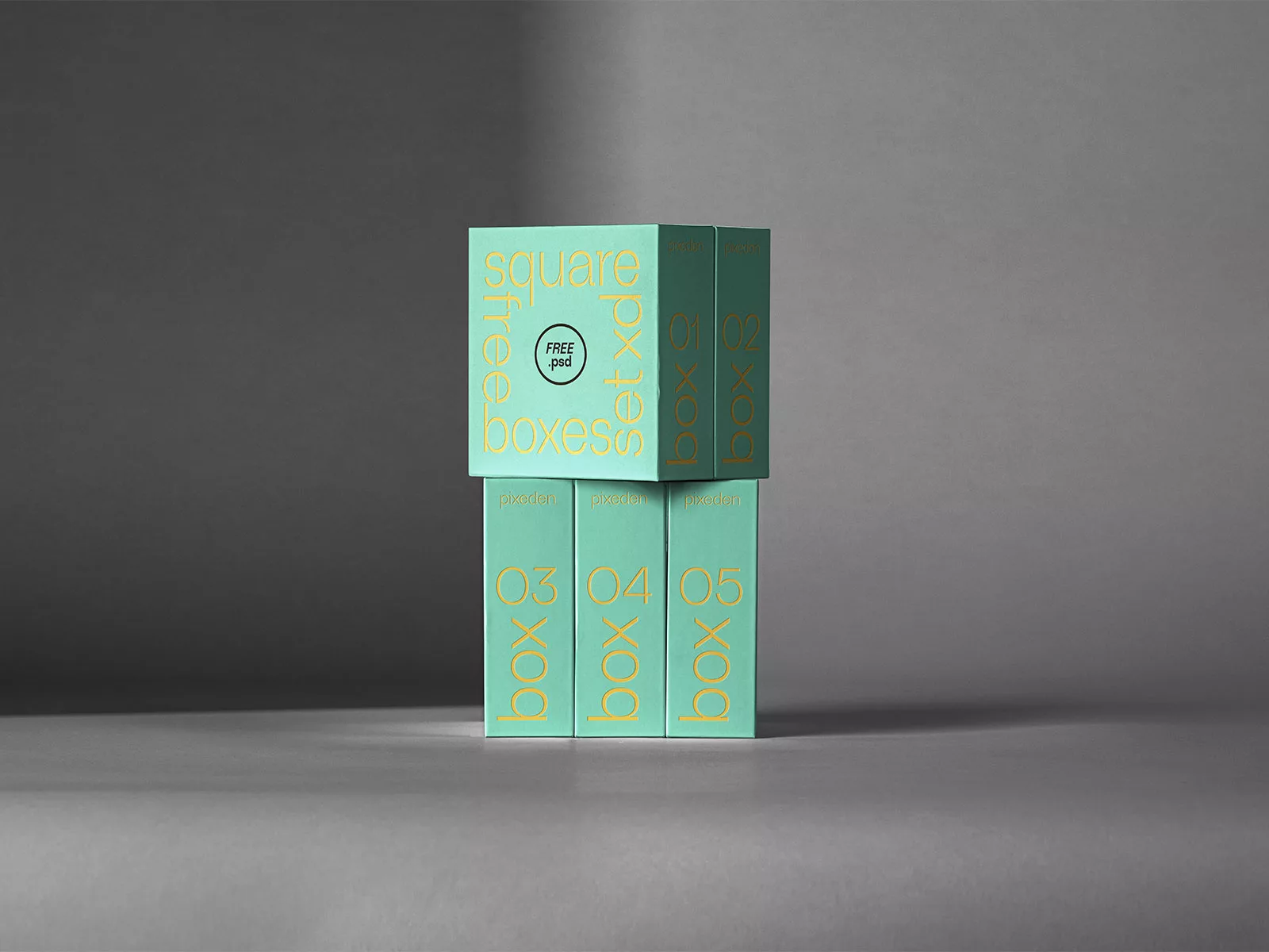 Nested Square Boxes Mockup | The Free Mockup