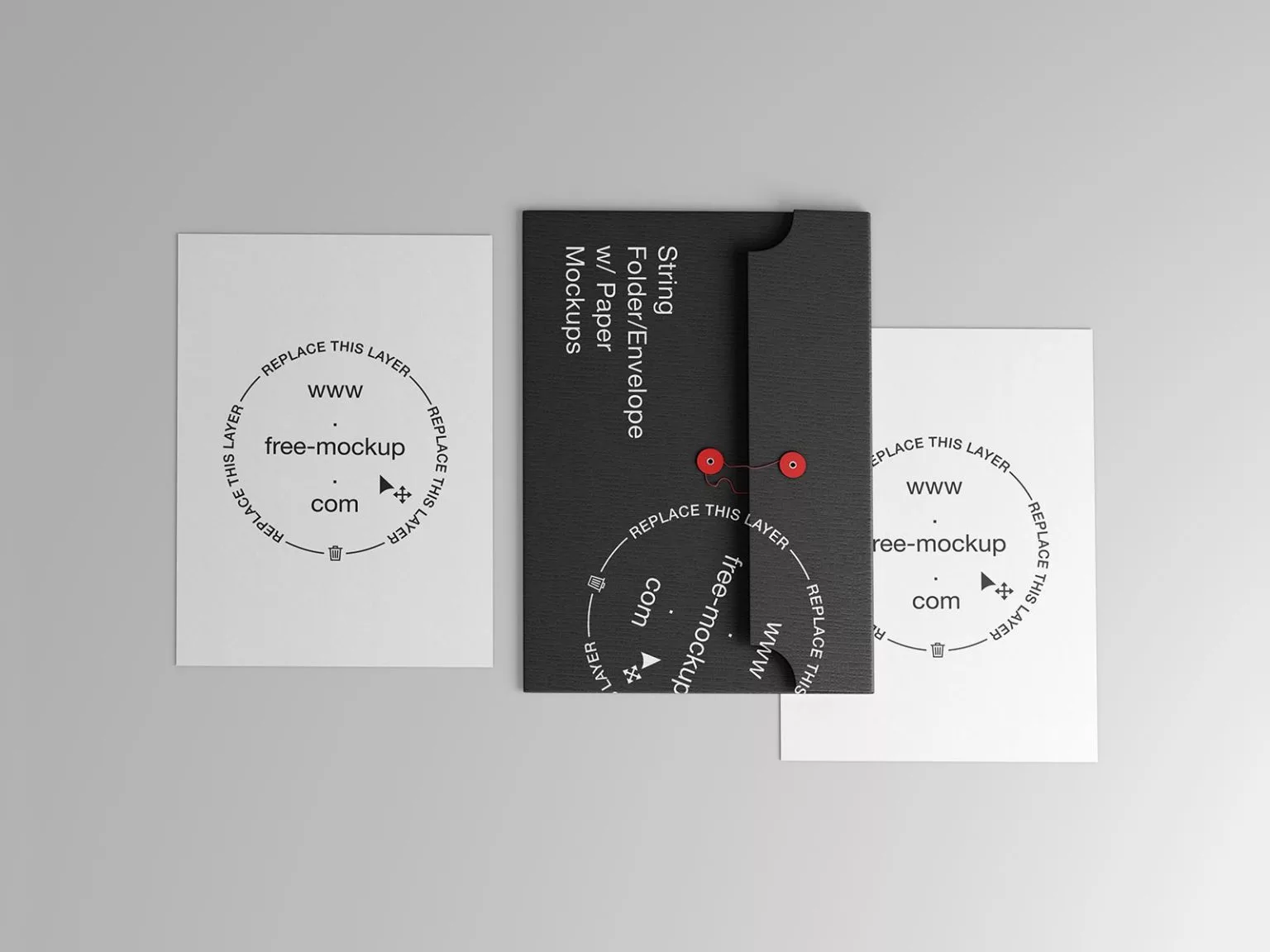 String Folder/Envelope with Letterhead Mockup Set | The Free Mockup