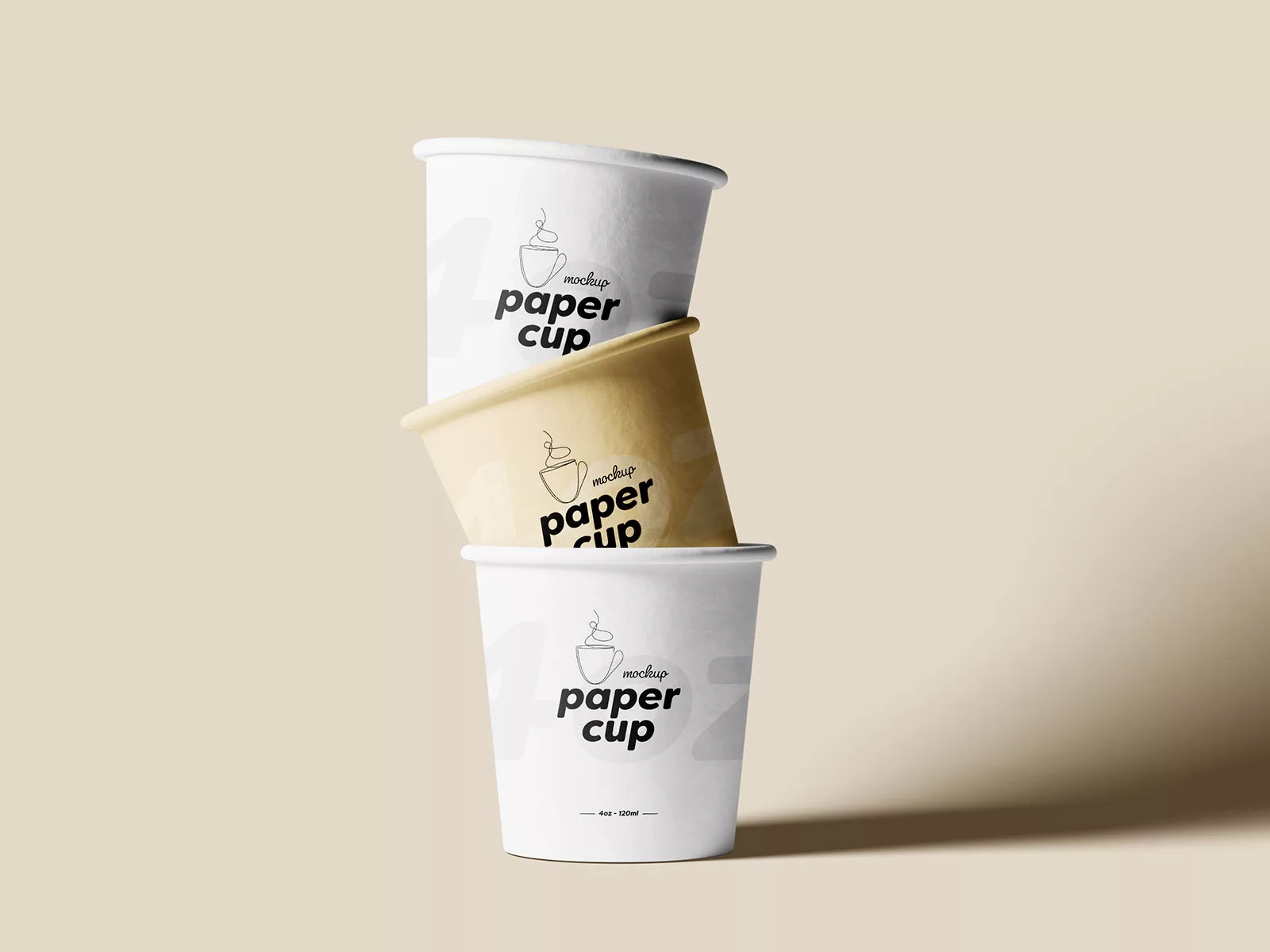 4-oz Paper Cup Mockup Set | The Free Mockup