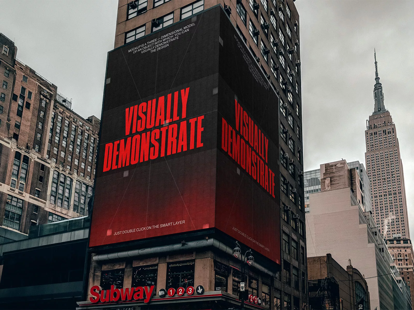 Building Corner Billboard Mockup | The Free Mockup