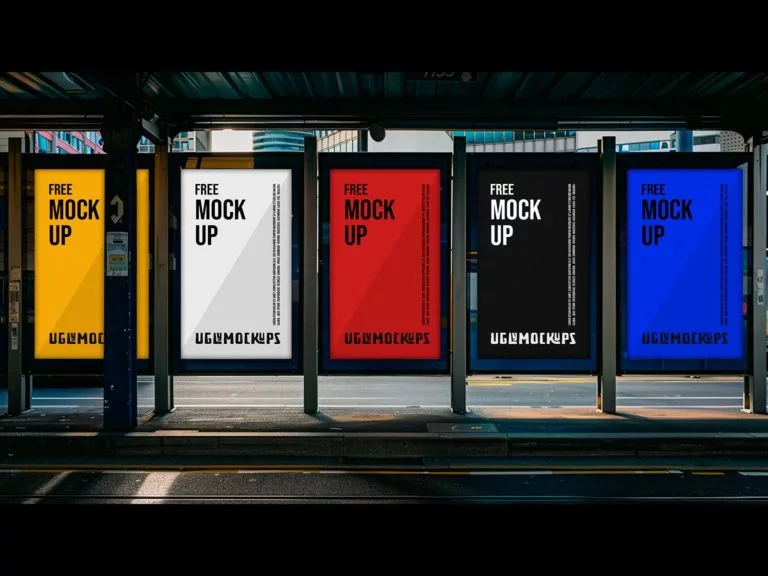 City Light Poster Mockups (PSD) | The Free Mockup