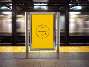 Subway Advertising Poster Mockup | Free Mockup
