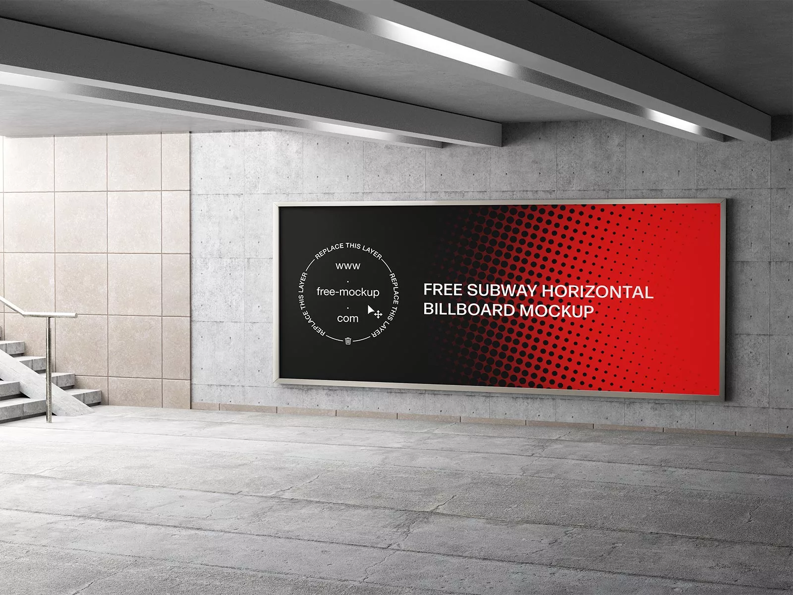 Subway Horizontal Billboard Mockup | The Free Mockup