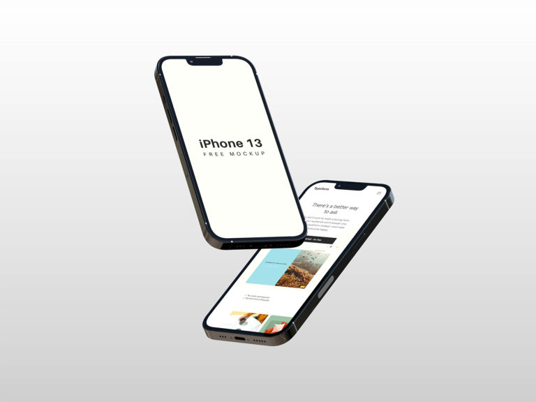 iPhone 13 App Mockup | Gravity Scene | Free Mockup