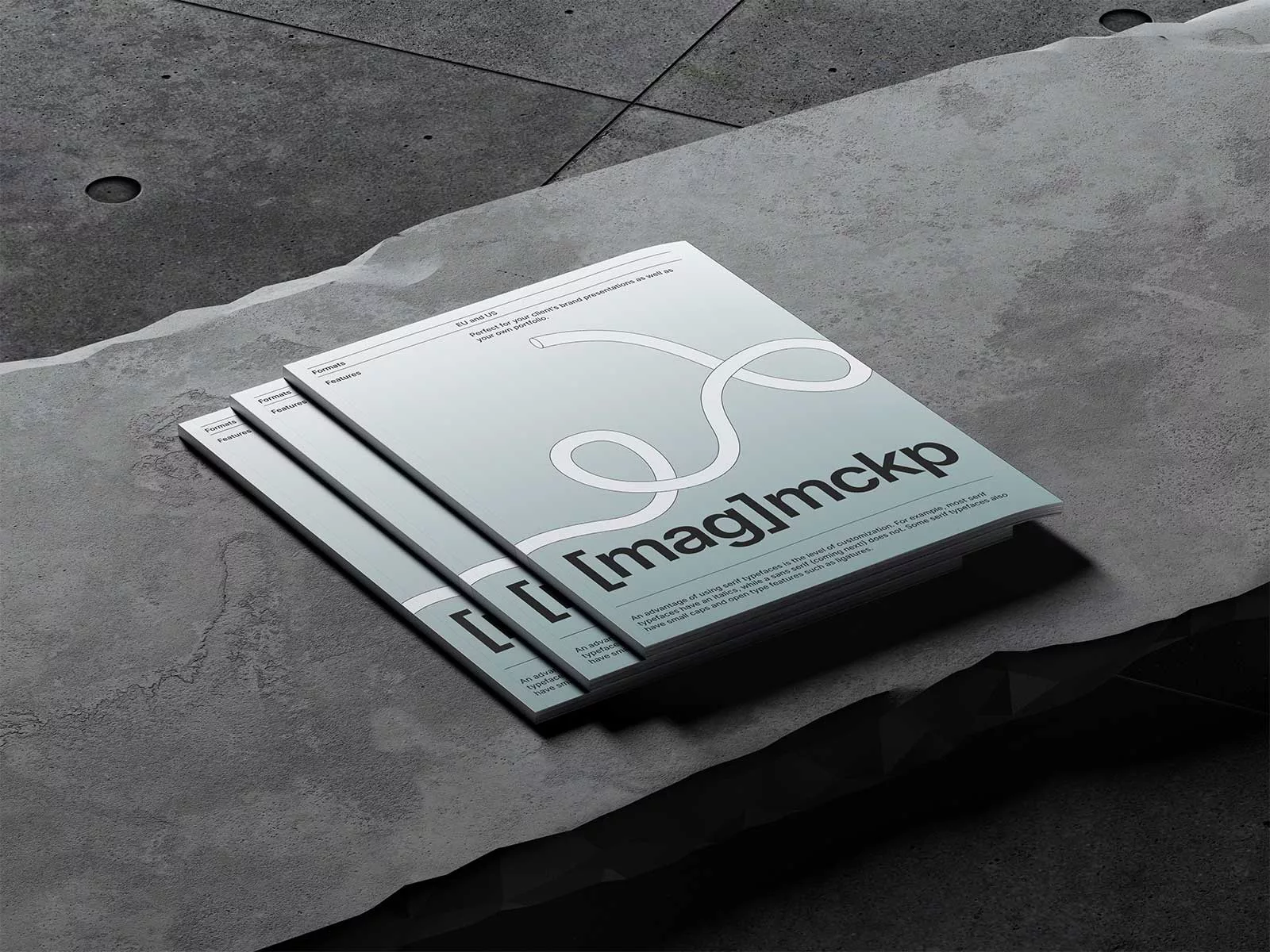 Magazine Mockup Scene (PSD) | Free Mockup