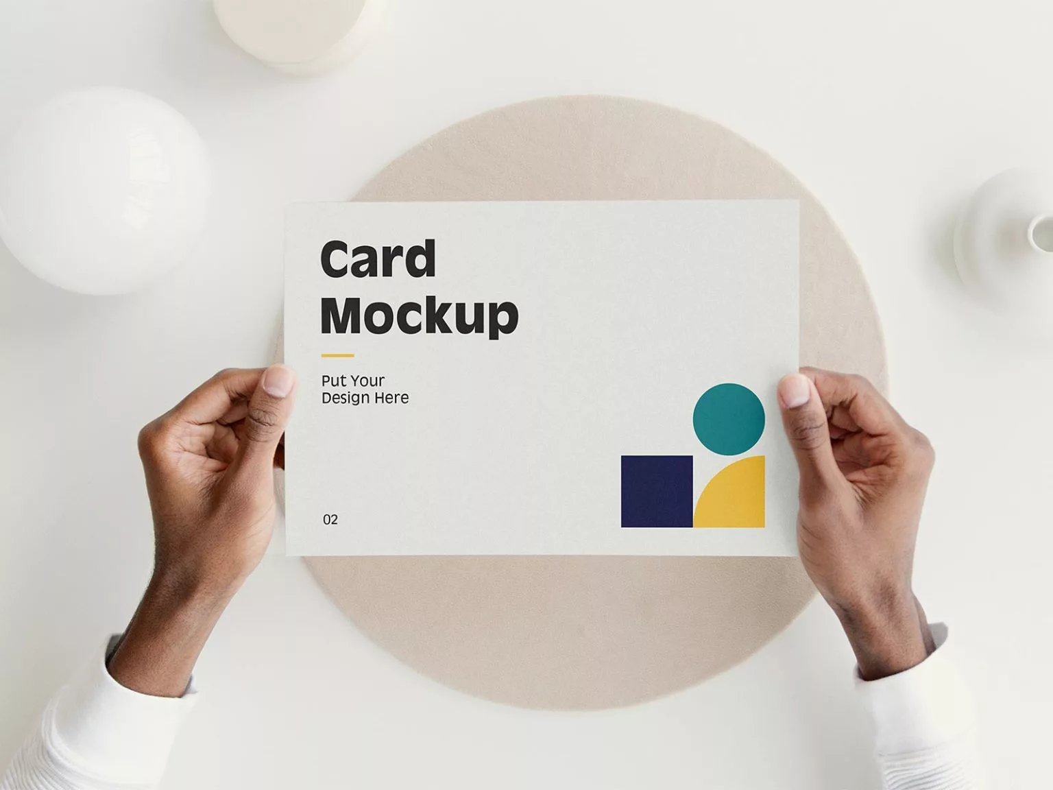 Hands Holding Paper Mockup | First Person View | The Free Mockup