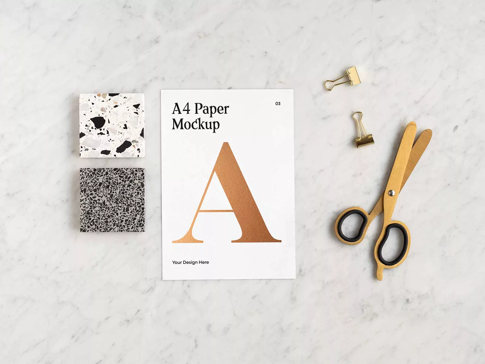 A4 Brand Paper Stationery Free Mockup | The Free Mockup