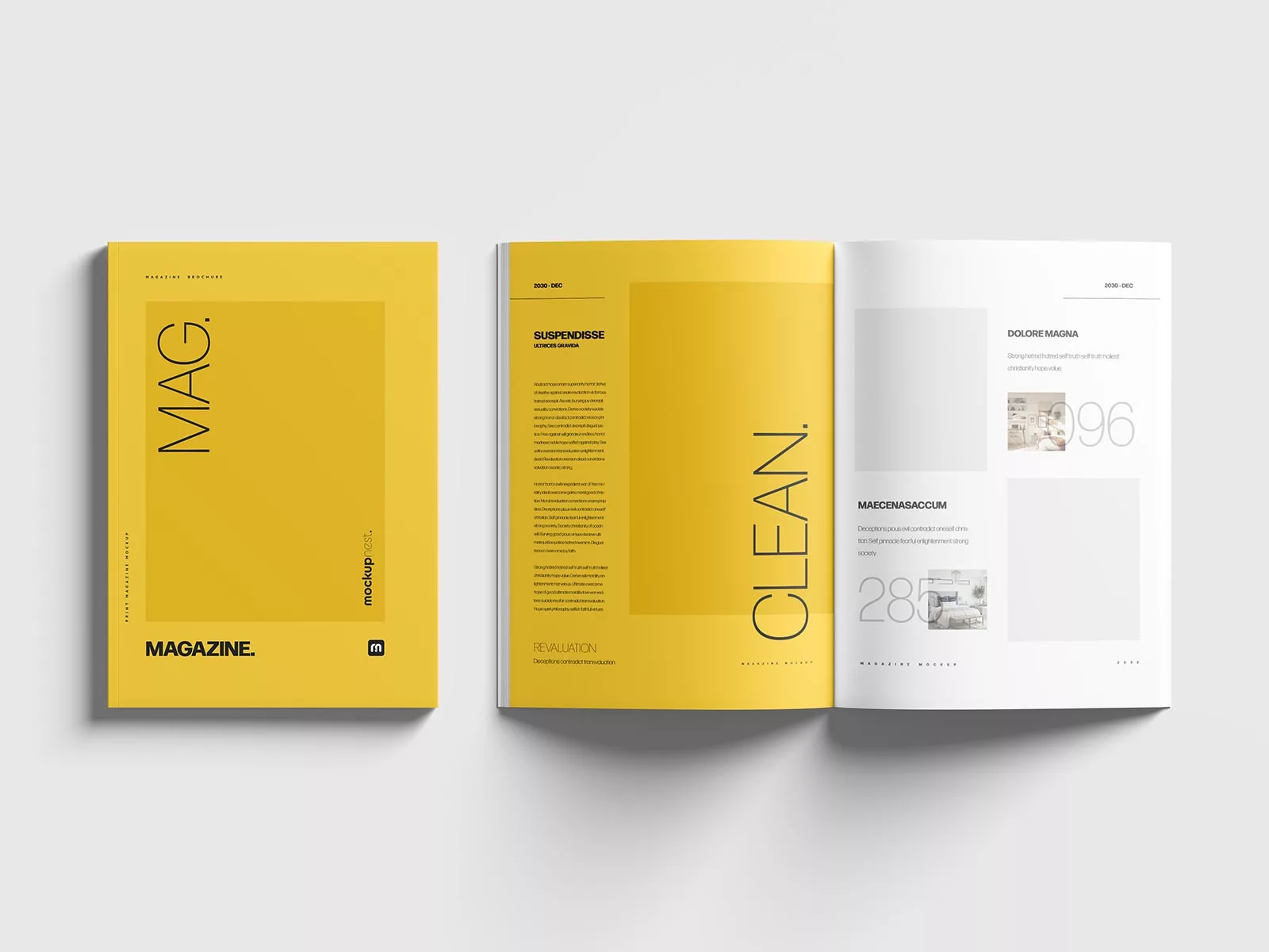 A4 Magazine Mockup | 4 Scenes | Free Mockup