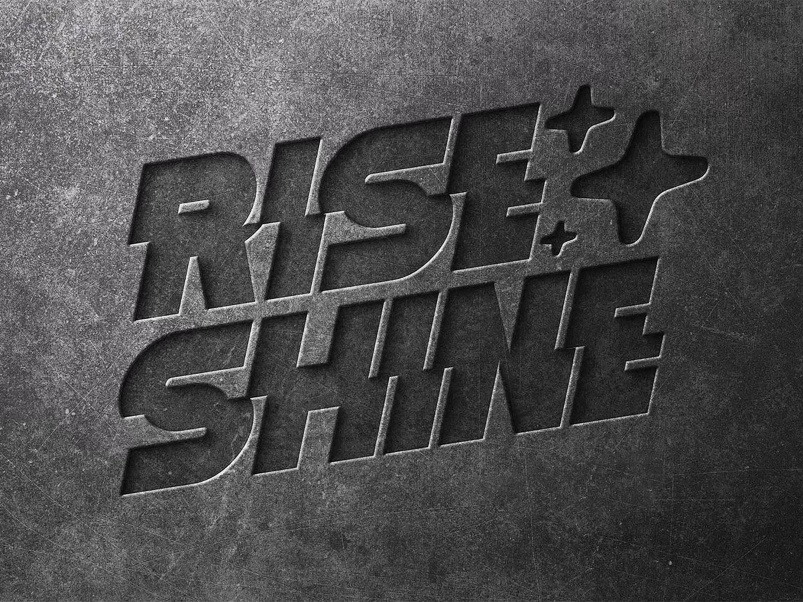 Concrete text logo mockup sign | The Free Mockup