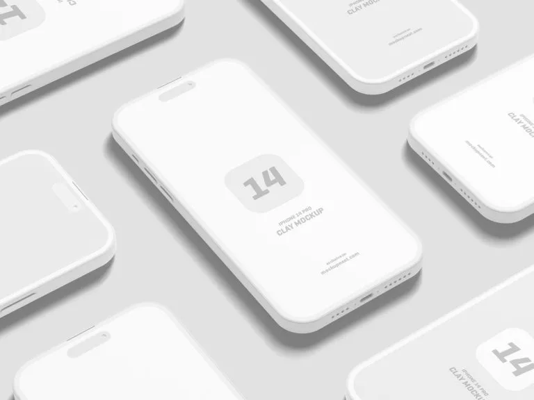 iPhone Clay App Mockup Set | The Free Mockup