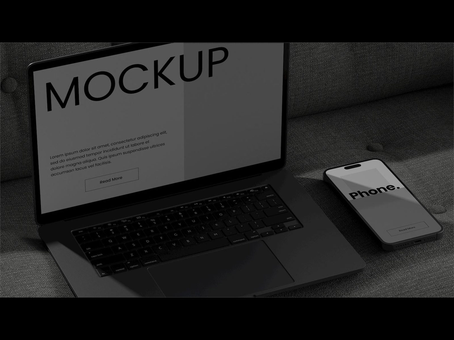 Laptop and Phone Mockup (7 PSD Scenes) | Free Mockup
