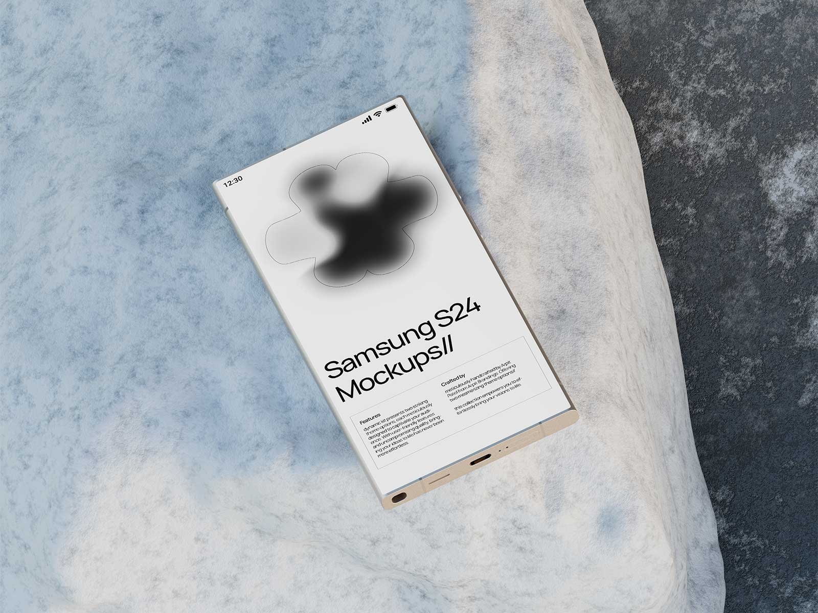 Samsung S24 Smartphone App Mockup | Light & Dark Versions | Free Mockup