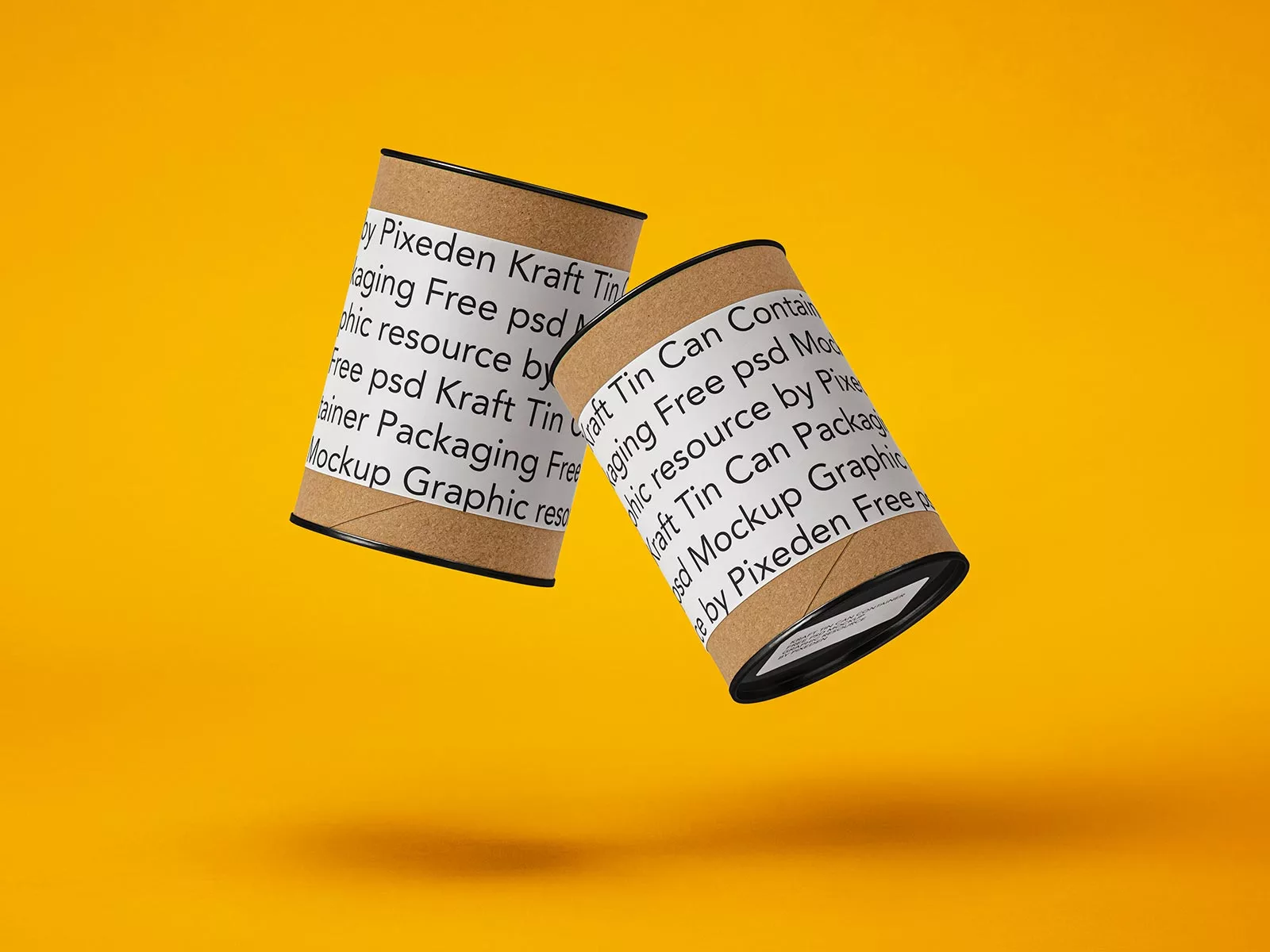 Kraft Container Tin Can Mockup | The Free Mockup