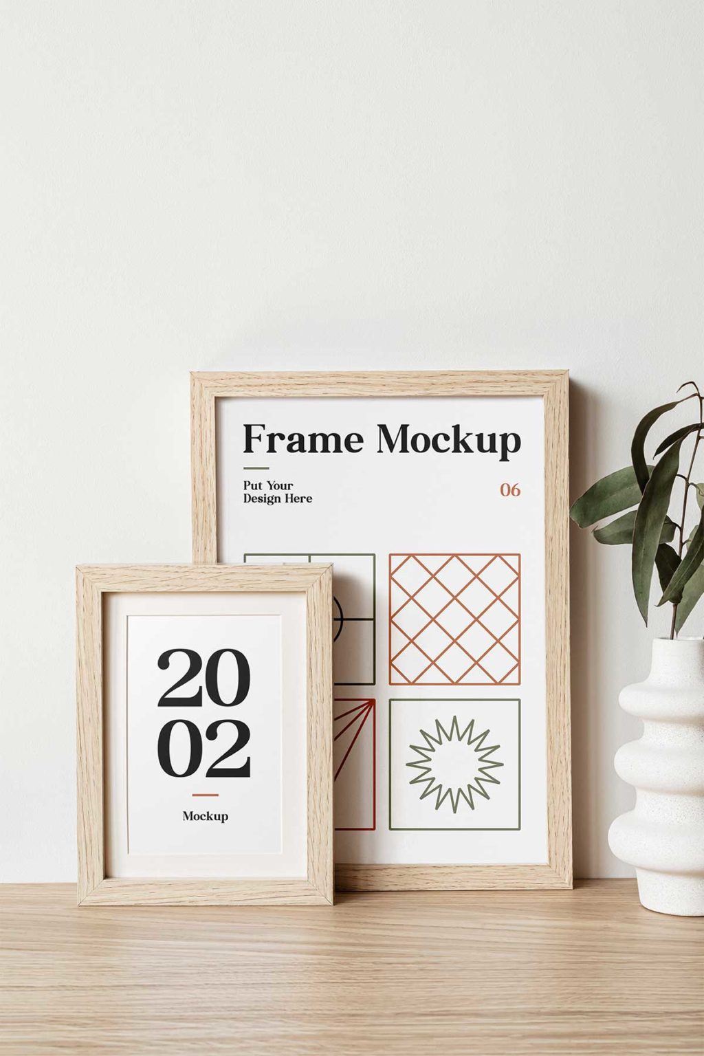 Two Wood Frames Mockup (PSD) | Free Mockup