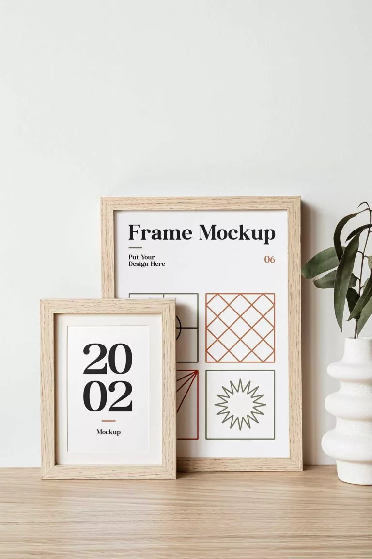 Two Wood Frames Mockup (PSD) | The Free Mockup