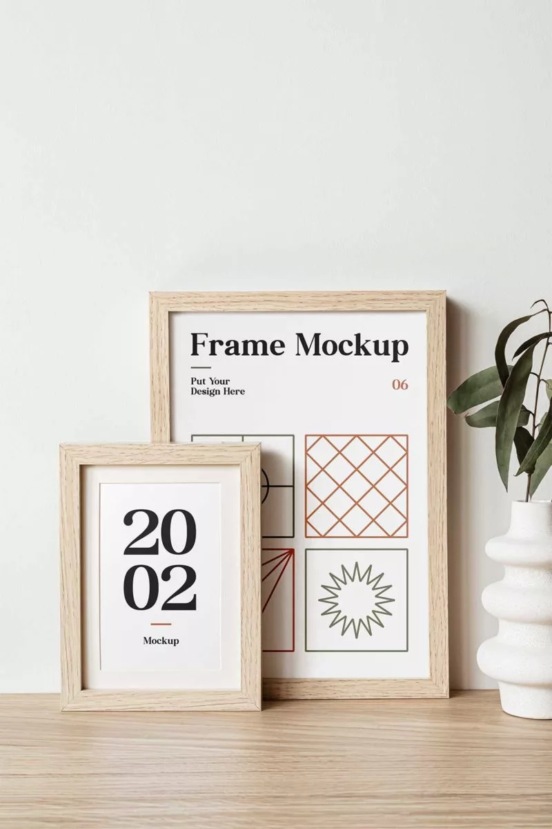 Two Wood Frames Mockup (PSD) | The Free Mockup