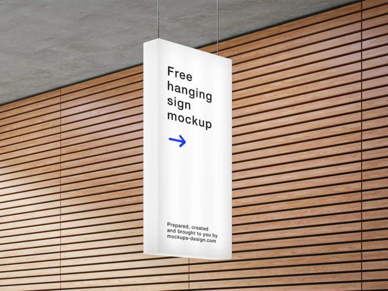 Free hanging citylight poster / sign mockup | The Free Mockup