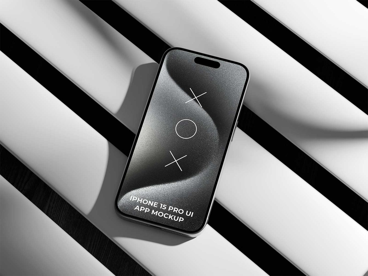 iPhone 15 Pro UI App Mockup | Free Mockup