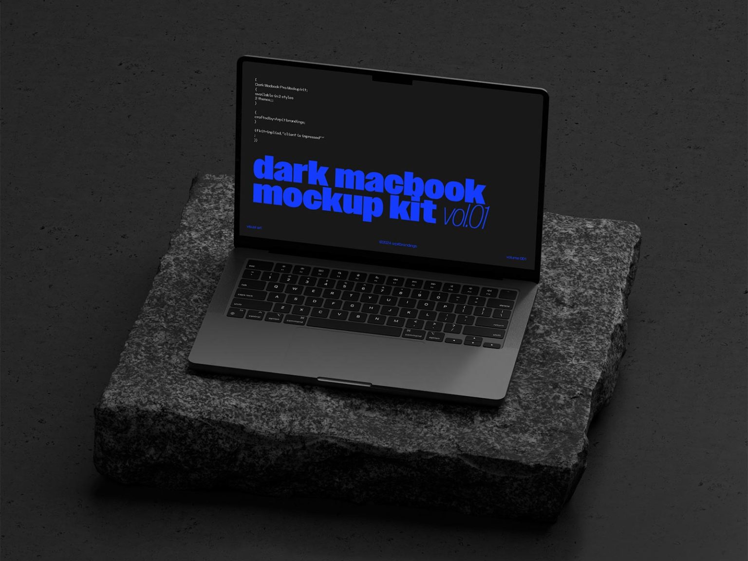 MacBook Pro Mockup – Light & Dark Scenes | Free Mockup