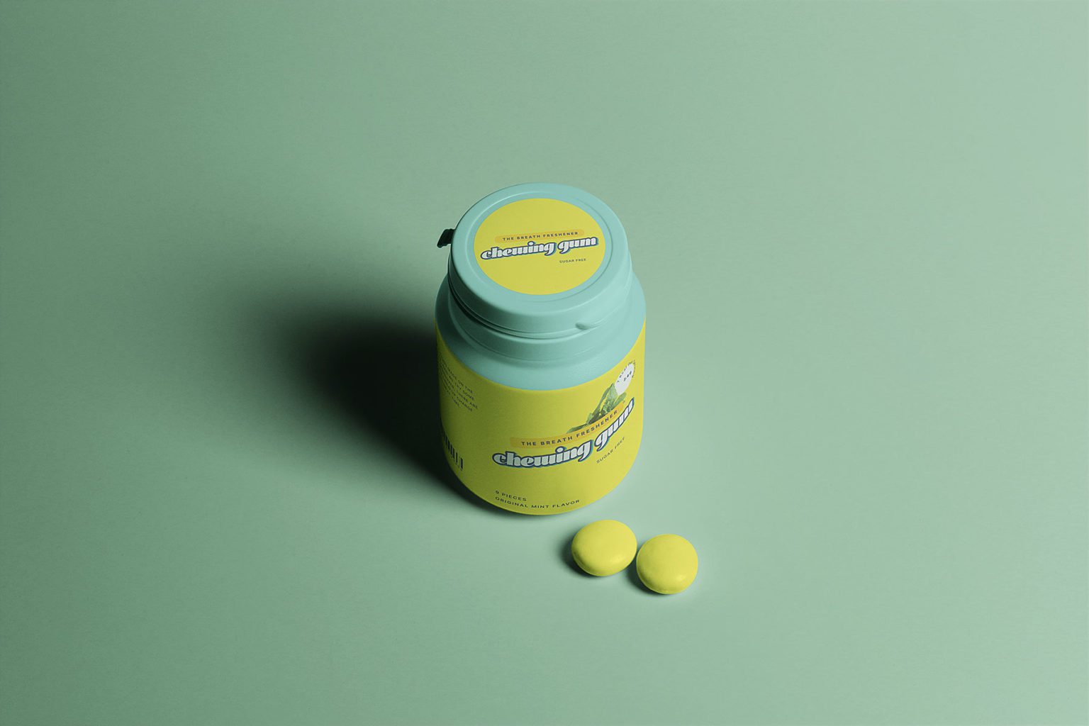 Chewing Gum Jar Mockup | Free Mockup