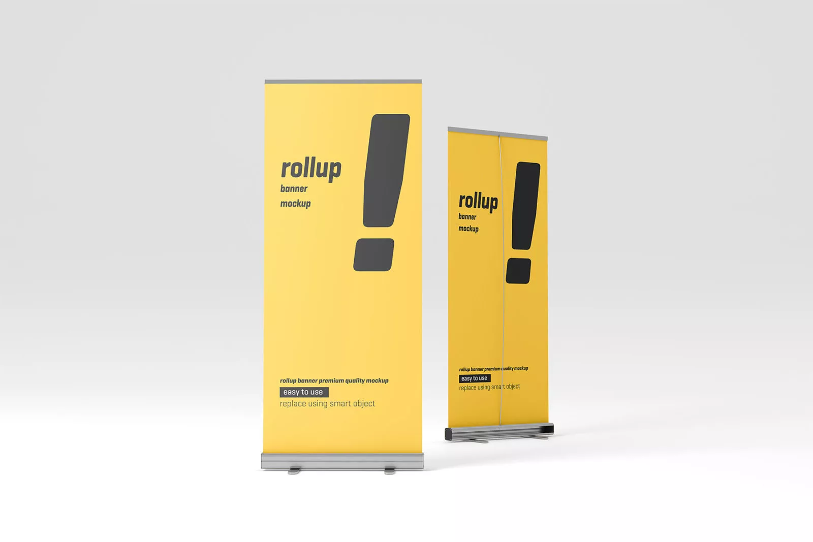 Roller Banner Mockup Set (PSD) | The Free Mockup