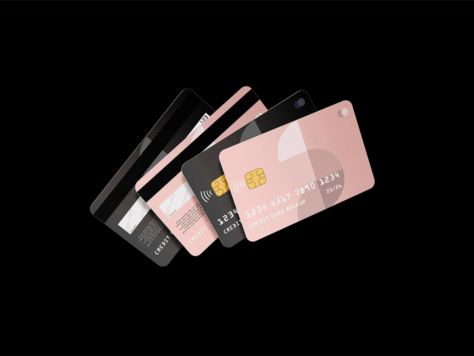 Credit / Debit Card Mockup Set | Free Mockup